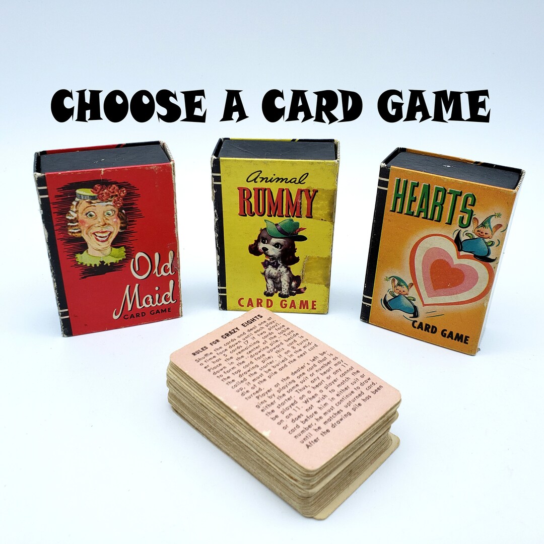 Your Choice Vintage Whitman Miniature Playing Cards Old Maid Animal ...