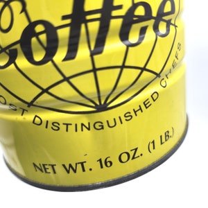 Vintage Wilkins Coffee Can No Lid 1 LB Size All Purpose Grind Yellow ...