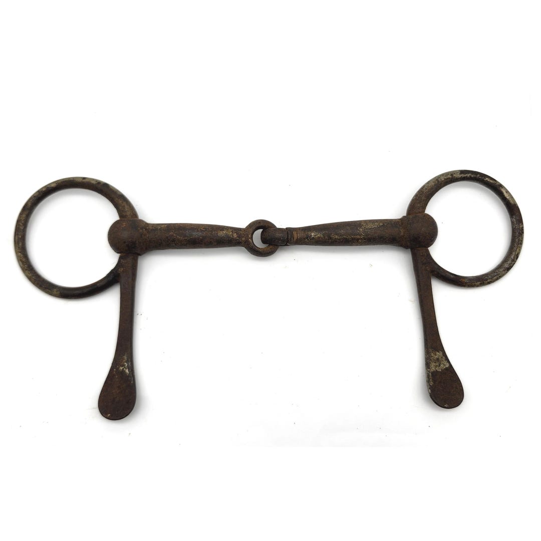 Vintage Horse Bit Snaffle Half Cheek Rustic Western Tack Equestrian ...