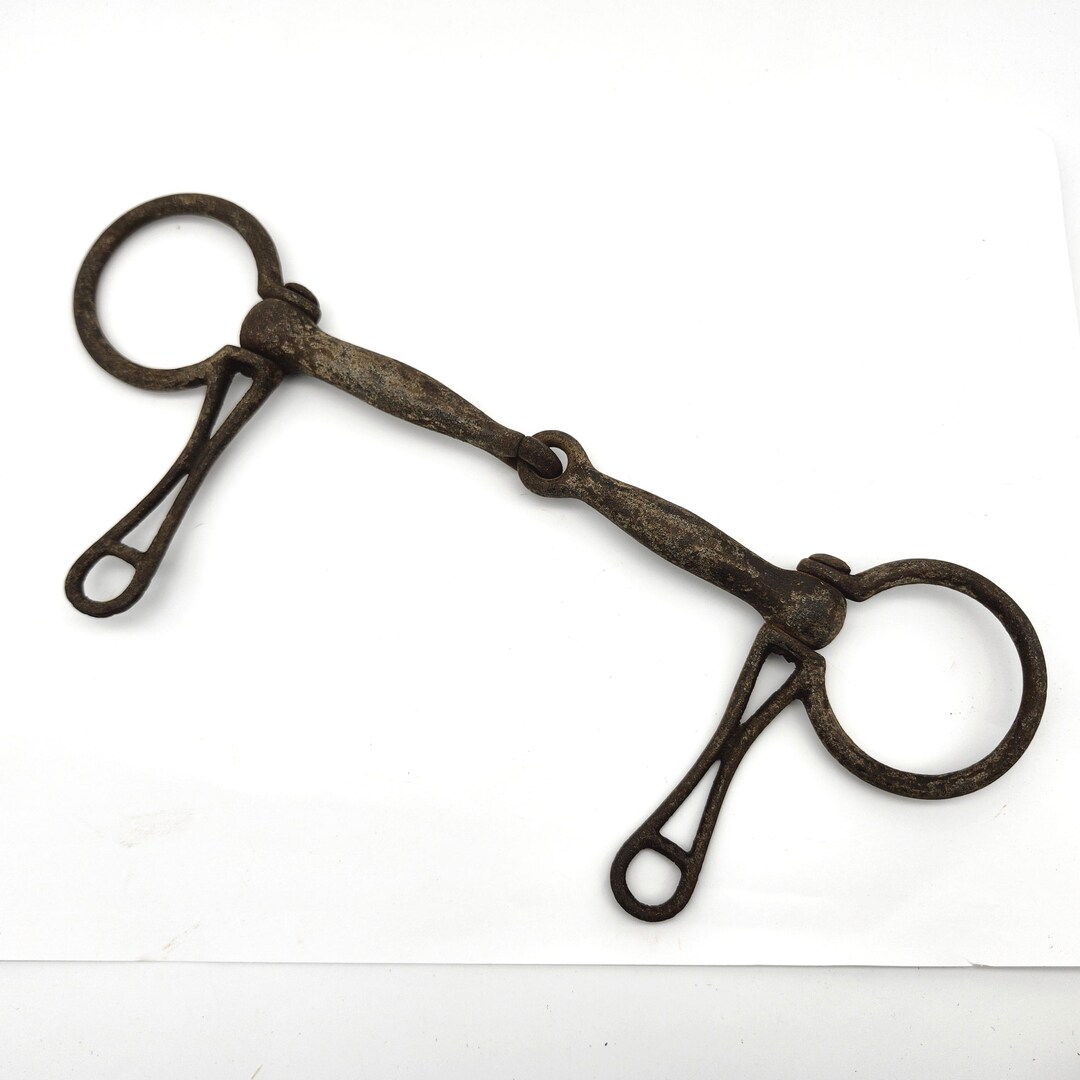 Vintage Horse Bit Snaffle Half Cheek Ornamental Design Rustic Western ...
