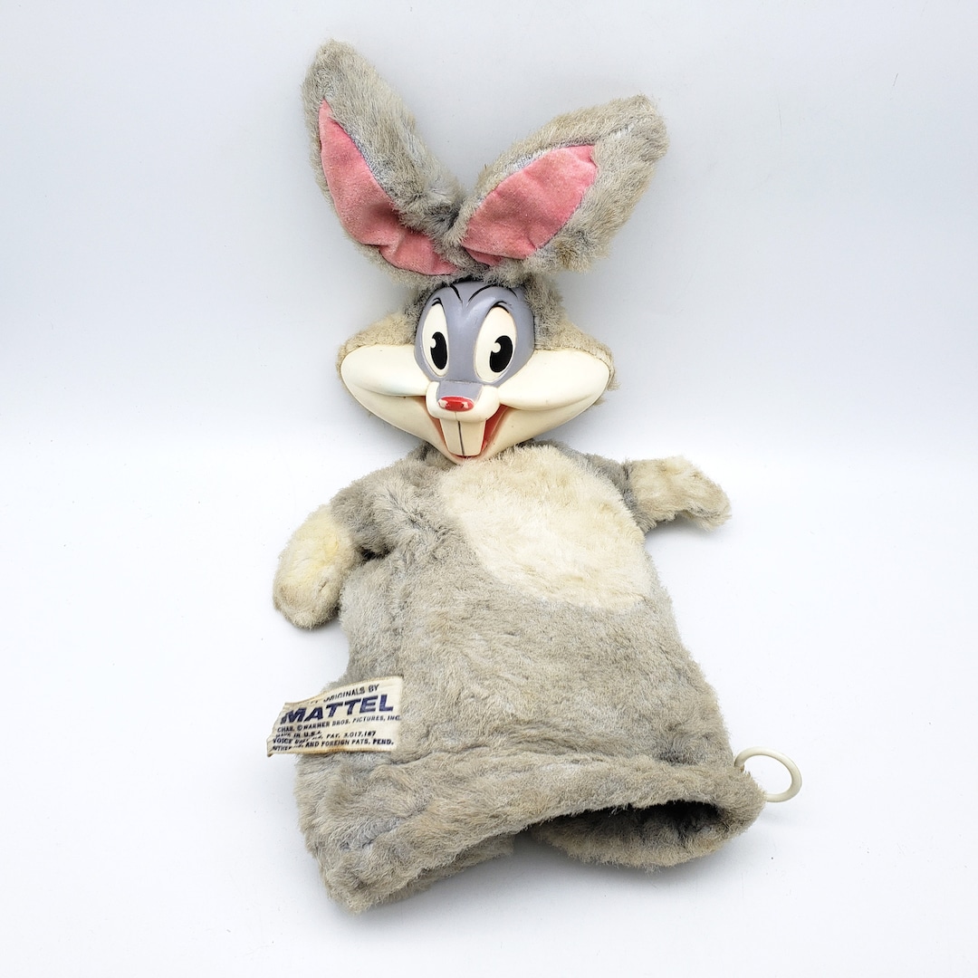 Vintage Bugs Bunny Pull String Talking Hand Puppet Mattel 1960s Plush ...