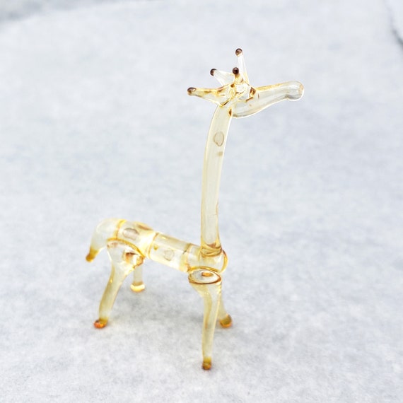 Art Glass Giraffe AquaBlue Glass Art Art & Collectibles etna.com.pe