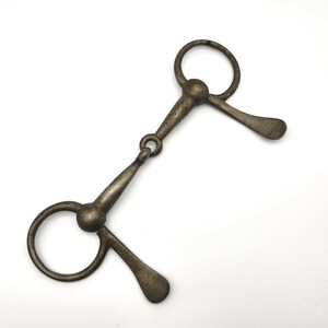 Vintage Horse Bit Snaffle Half Cheek Par Silver Rustic Western Tack ...