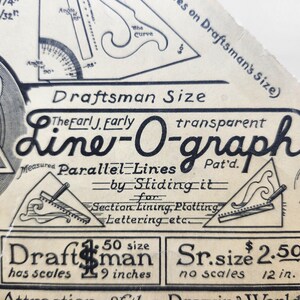 Vintage Earl J Early Line O Graph Draftsman Angle Lines Curve ...