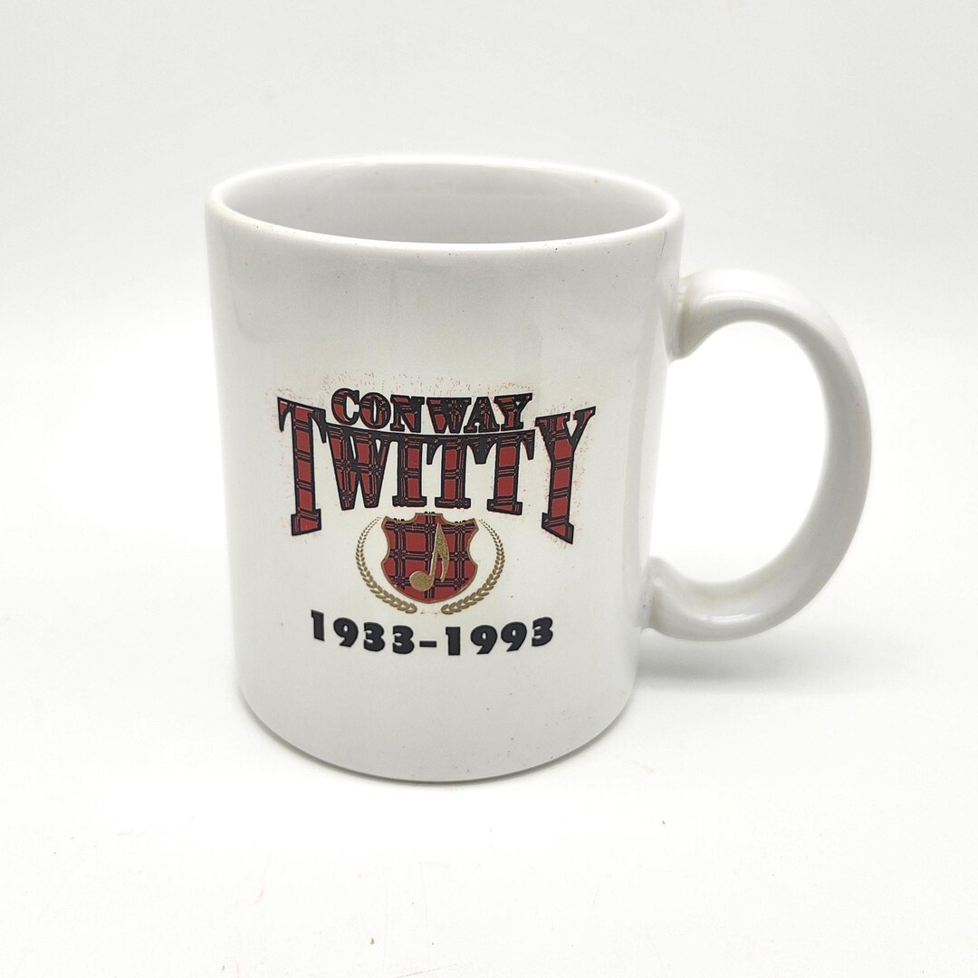 Vintage Conway Twitty Mug Memorial Birth Death Dates Ceramic Coffee Mug ...