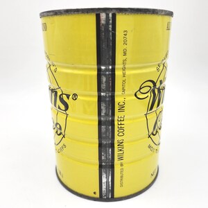 Vintage Wilkins Coffee Can No Lid 1 LB Size All Purpose Grind Yellow ...