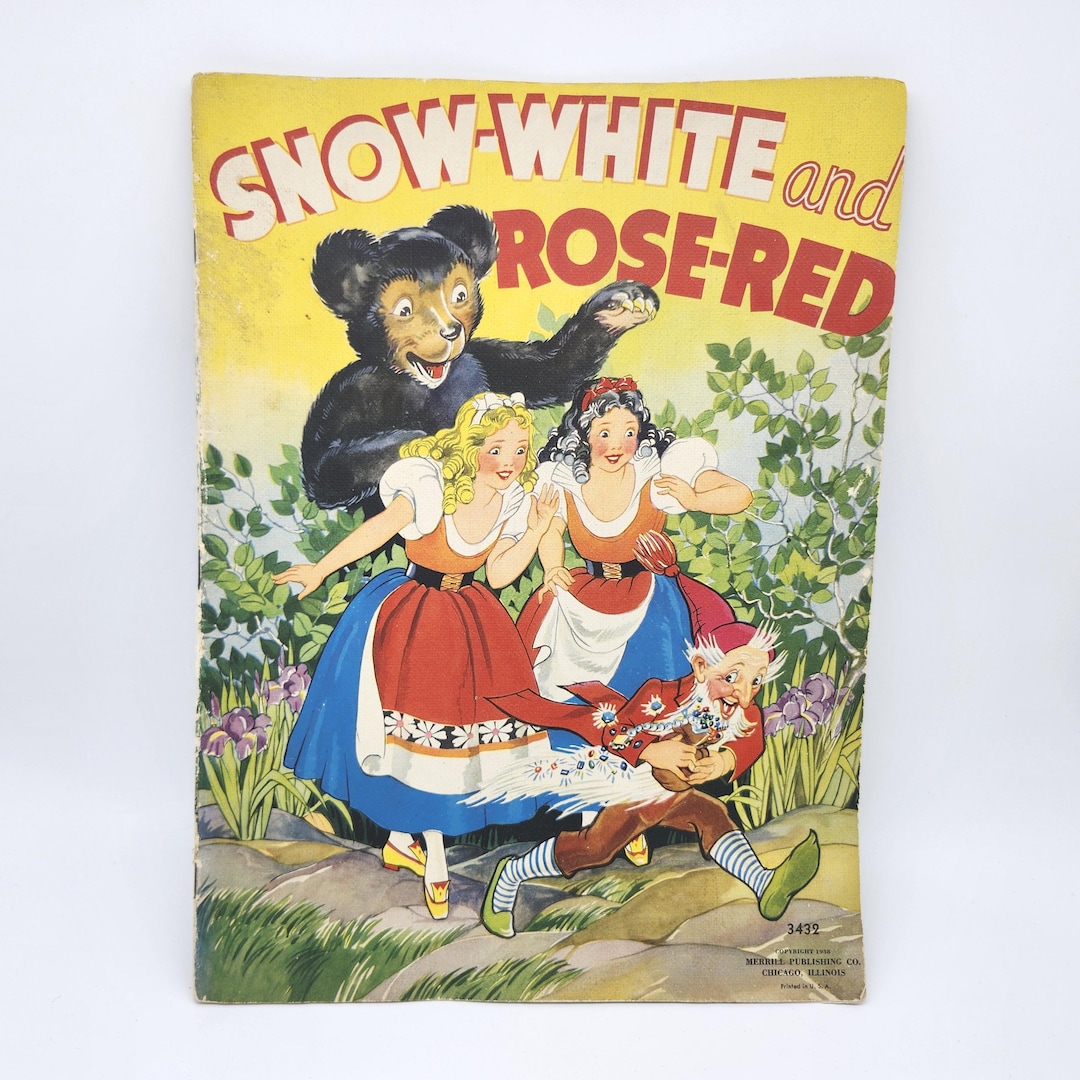 Vintage Snow White and Rose Red Illustrated Children's Book 1938 ...