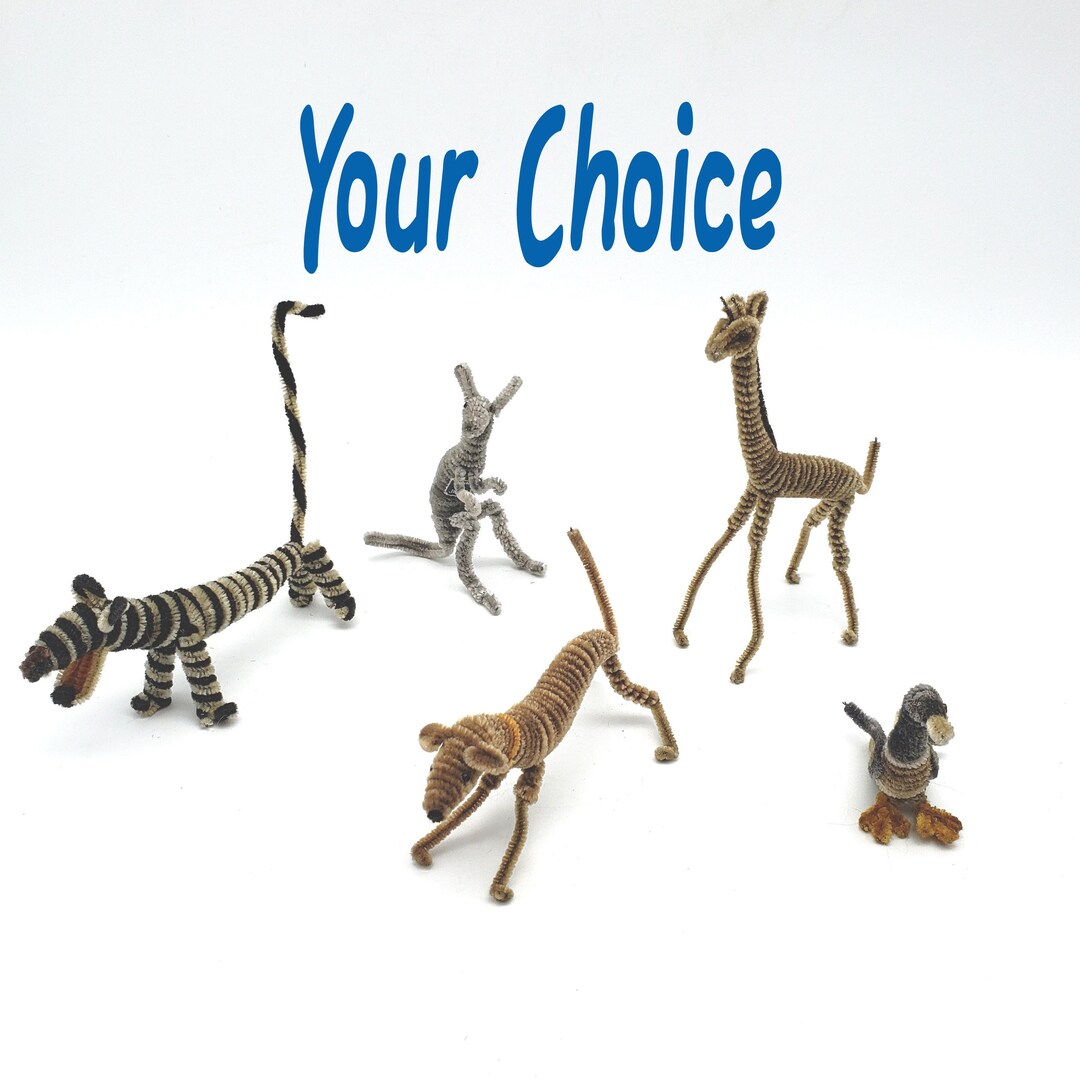 Your Choice Vintage Pipe Cleaner Animals Dog Duck Giraffe Kangaroo ...