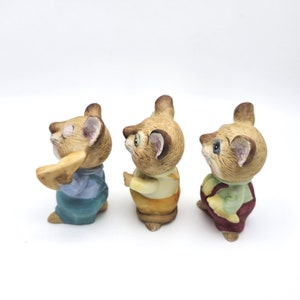 Vintage Mouse Trio Figurines Homco Mice Set of 3 Anthropomorphic ...