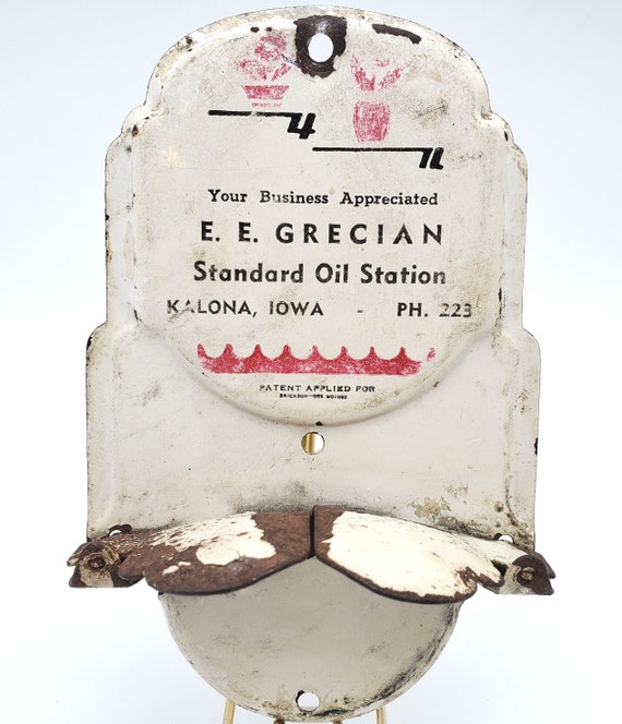 Vintage Standard Oil Station Advertising Towel Holder E. E. - Etsy