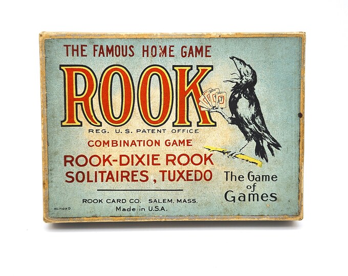 Vintage Rook Cards Picture Back Combination Game Dixie Solitaire Tuxedo ...
