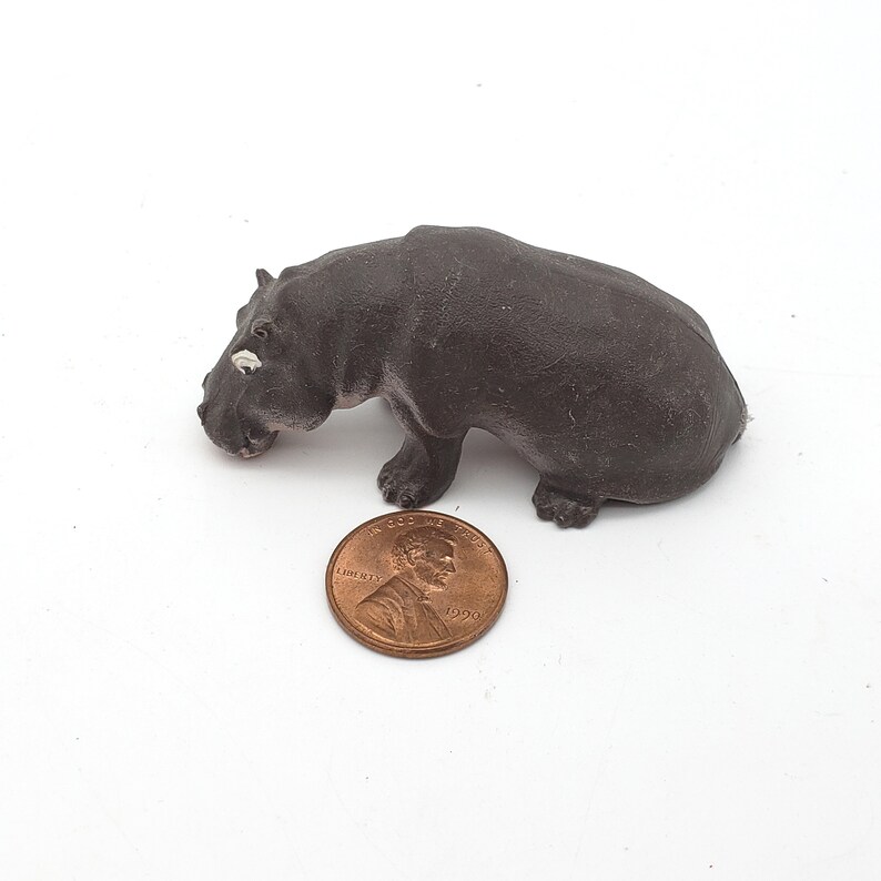 Vintage Britains Plastic Hippo Miniature Collectible Zoo - Etsy