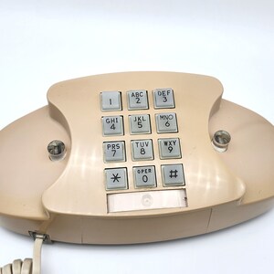 Vintage Princess Phone Push Button Beige Bell Systems Western Electric ...