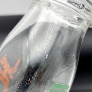 Vintage Isger's Dairy Milk Bottle Half Pint Carbondale PA Orange Green ...