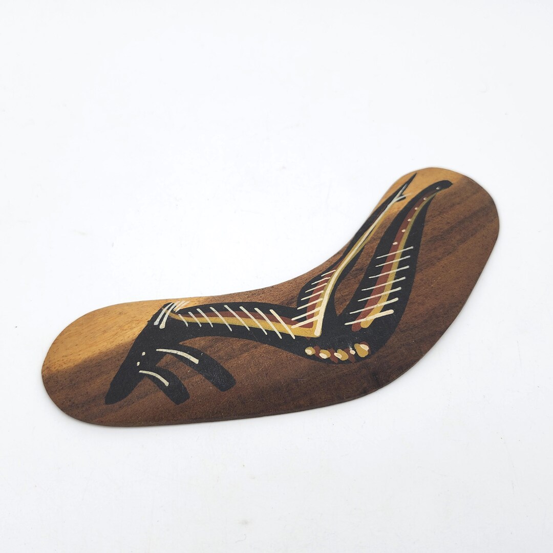 Vintage Boomerang 6 Wooden Hand Painted Bunabiri Aboriginal Art the ...