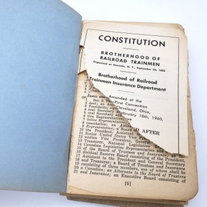 Vintage Brotherhood of Railroad Trainmen Constitution Books 1930s 1960s ...