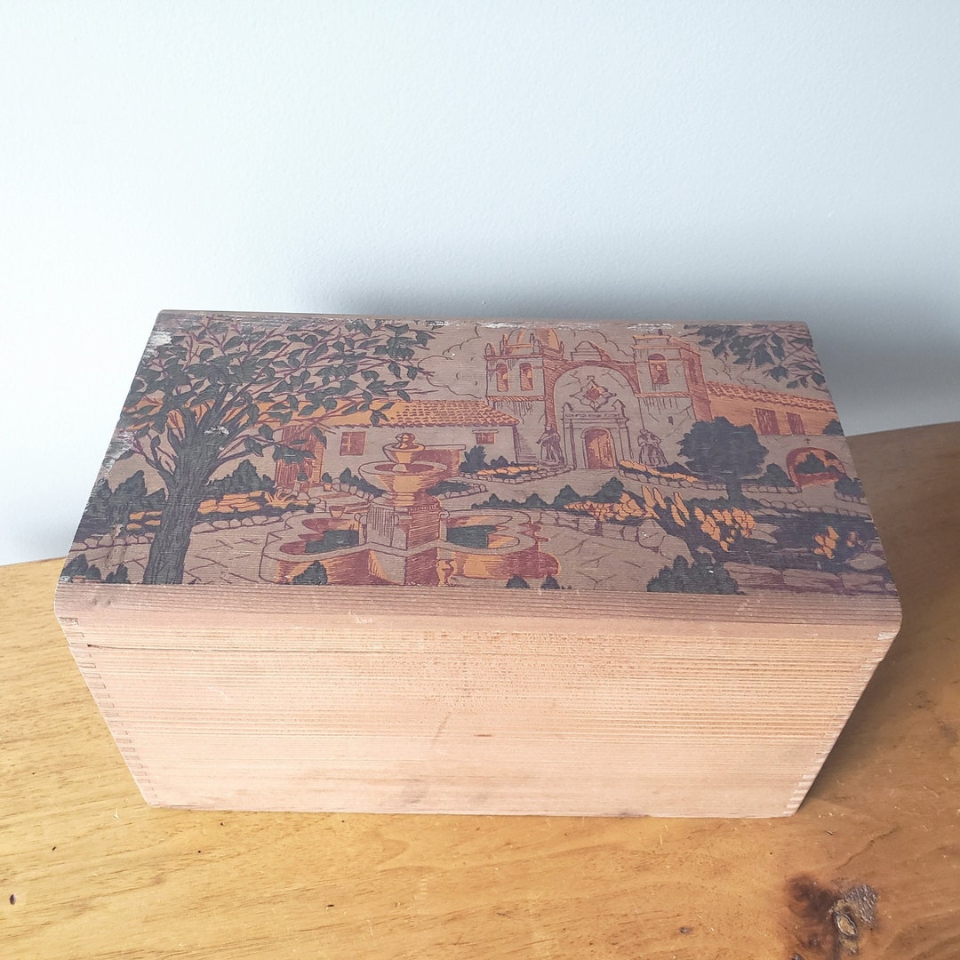 Vintage Wooden Chest Fruit Box Tray Inserts Canoga Farms Encino ...