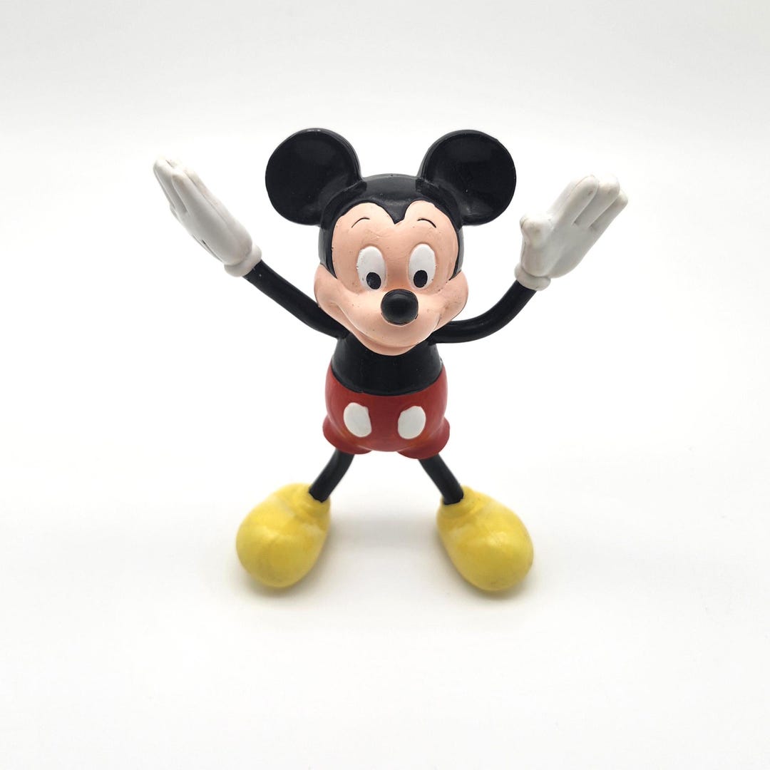 Vintage 5 Mickey Mouse Bendable Figure Applause Bendy Toy Collectible ...