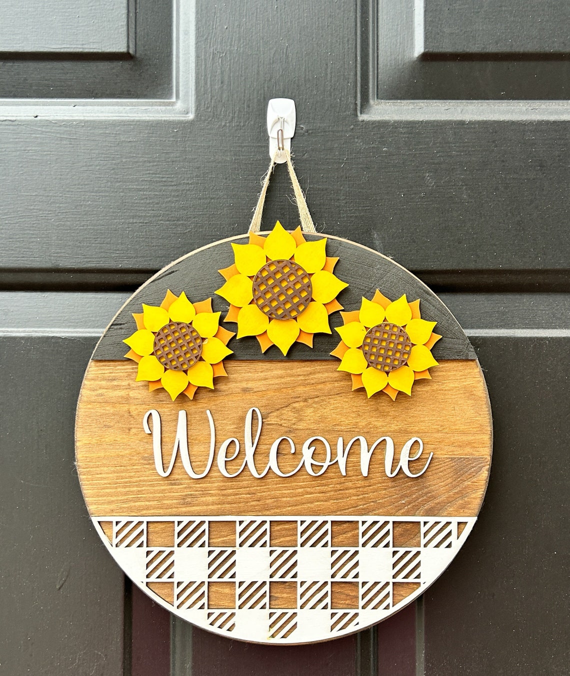Sunflower Welcome Door Sign, Summer Welcome Door Sign, Sunflower Porch ...