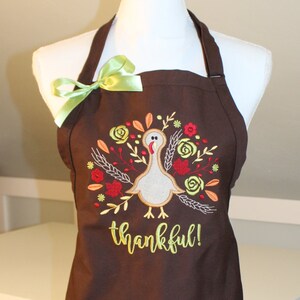 Thankful Turkey Apron Thanksgiving Apron Apron With - Etsy