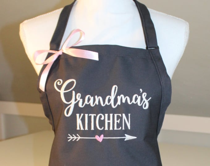 Grandma's Kitchen Apron - Personalized Apron - Grandma Apron - Gift for ...