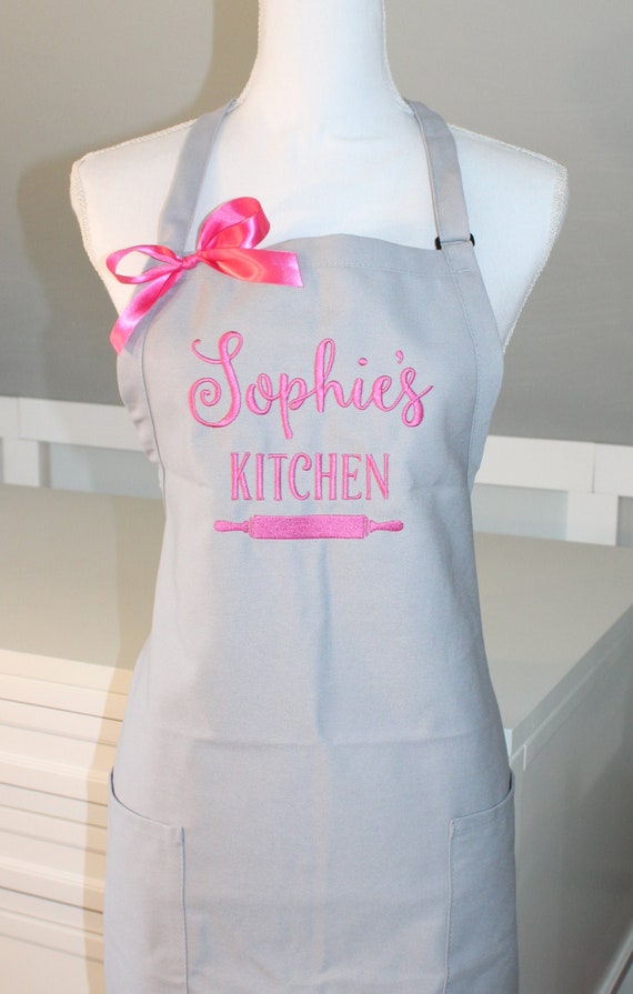 Kitchen Apron Personalized With Rolling Pin Below | Etsy