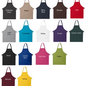 Monogrammed Apron With Serif Block Font With Bow - Apron With Monogram ...