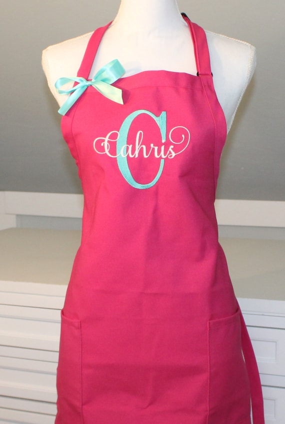 Monogrammed Apron With Letter and Name Perfect Gift - Etsy