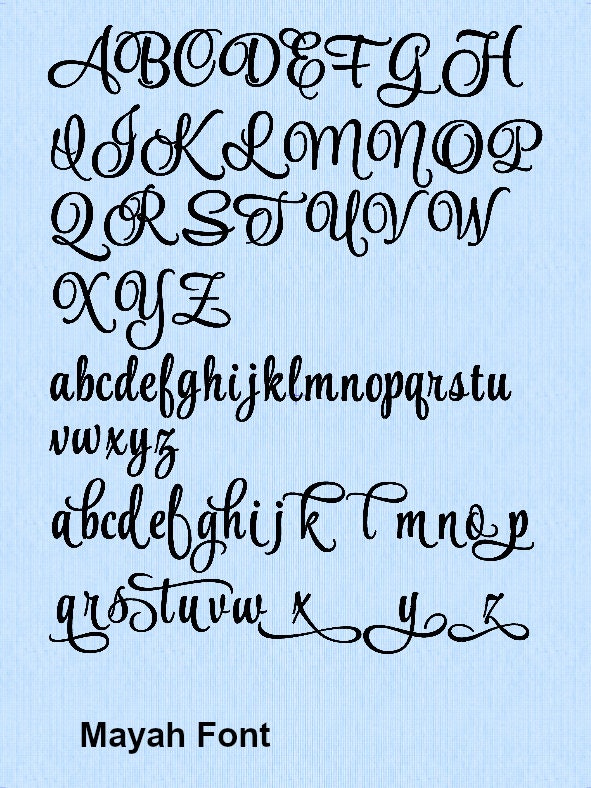 Monogrammed Laundry Bag With Letter and Name With Mayah Font | Etsy