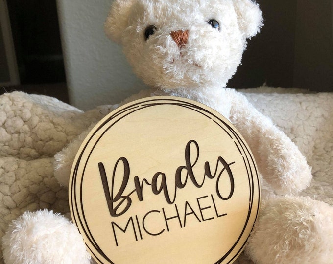 Personalized Baby Last Name With Date Pregnancy Announcement, Nursery ...