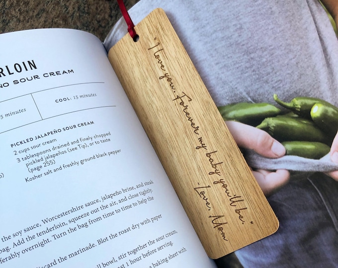 Personalized Cursive Letter Shepherds Hook Bookmark, Monogram Handmade ...