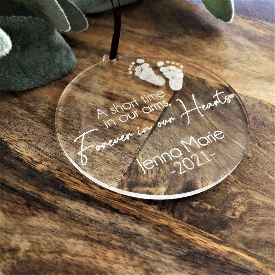Engraved Memorial Ornament Personalized Loving Memory | Etsy