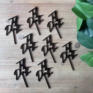 Til Death Cupcake Toppers, Black Engraved Acrylic Til Death Do Us Part ...