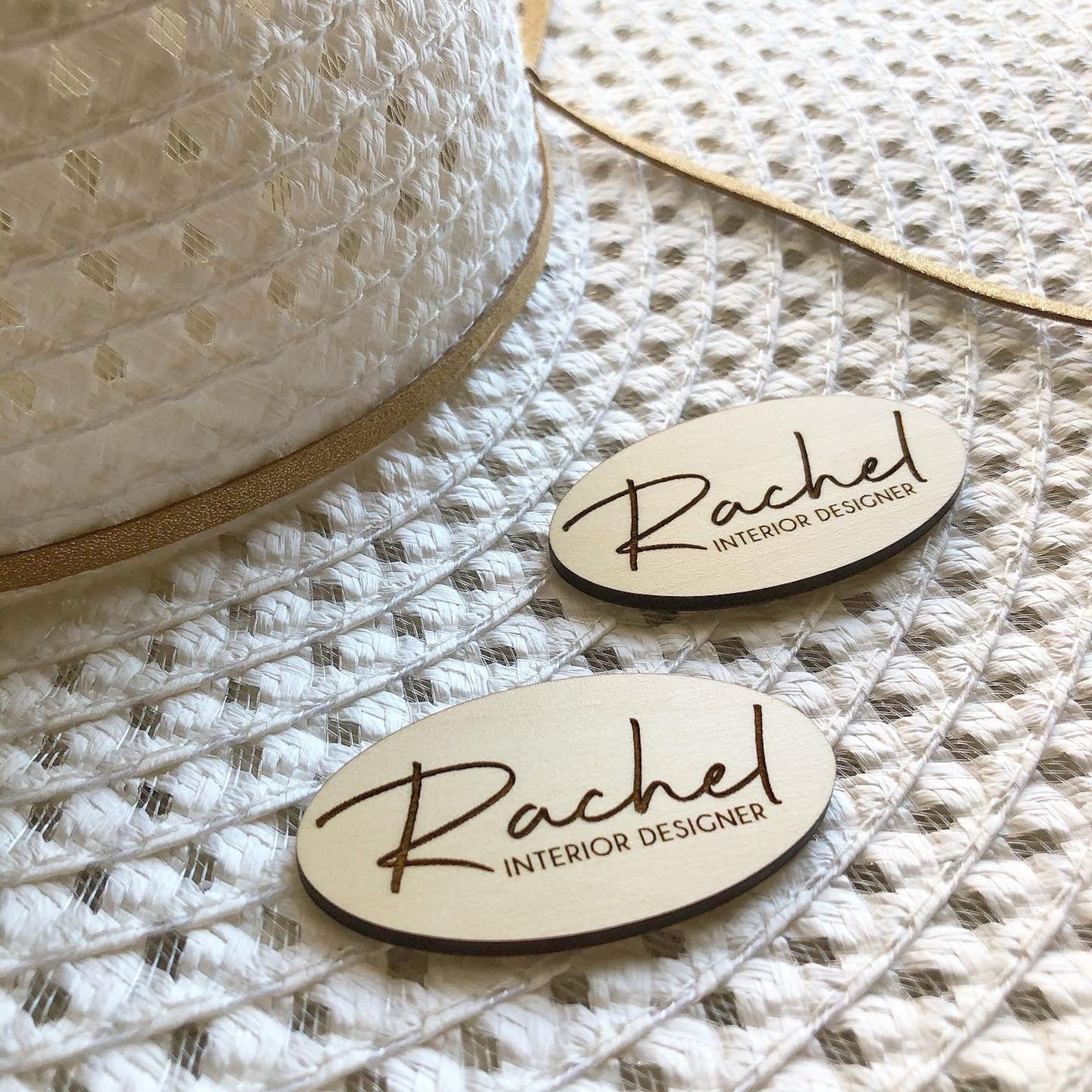 Engraved Wooden Name Tags for Work Custom Name Tag Magnetic - Etsy