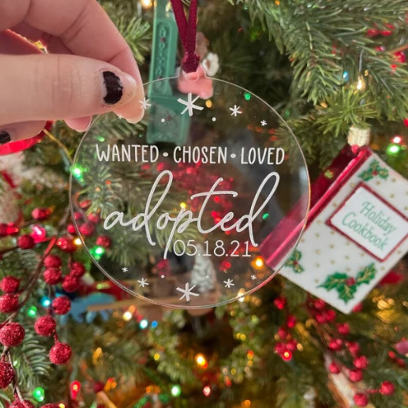 Engraved Adoption Ornament Personalized Adoption Keepsake - Etsy