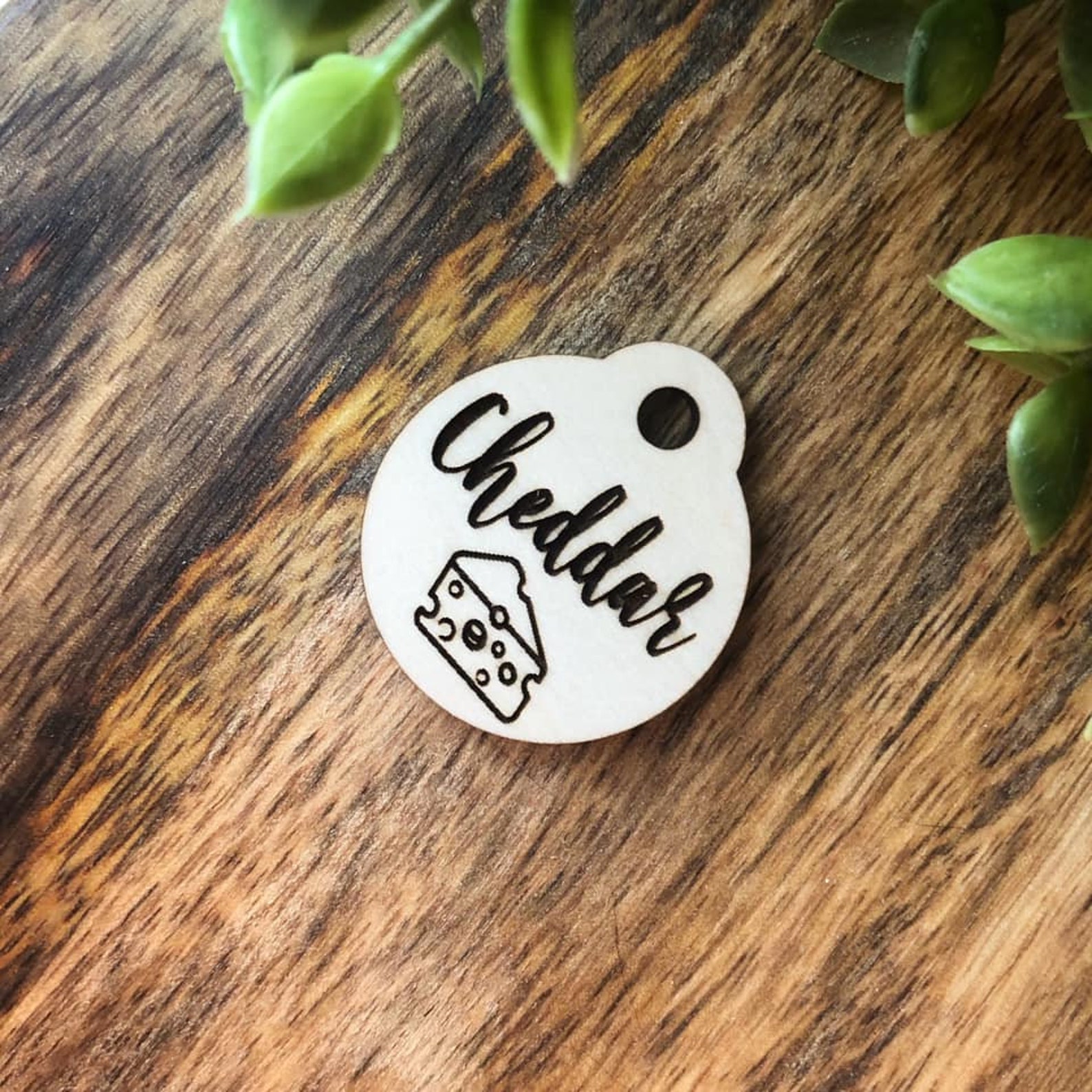 Cat Name Tag Custom Engraved Cat Tag Wooden Cat Tag | Etsy