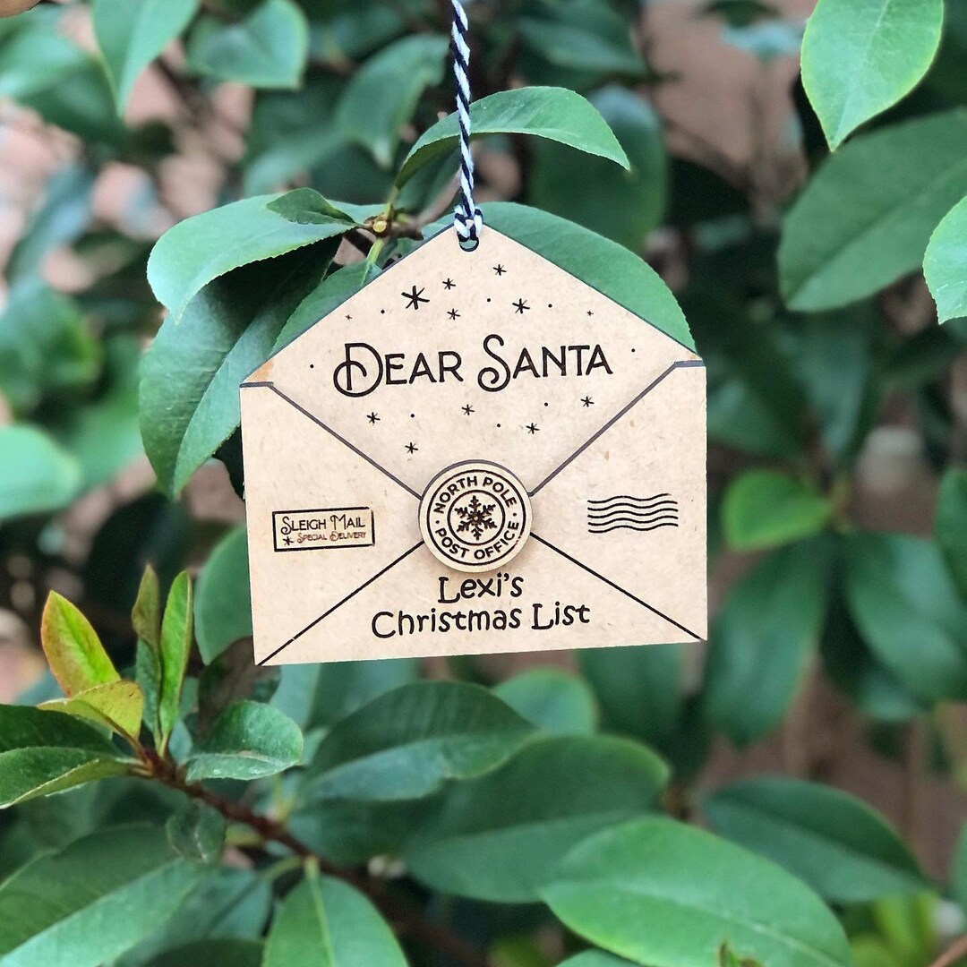 3D Letter to Santa Ornament, Personalized Christmas Ornament, Cute ...