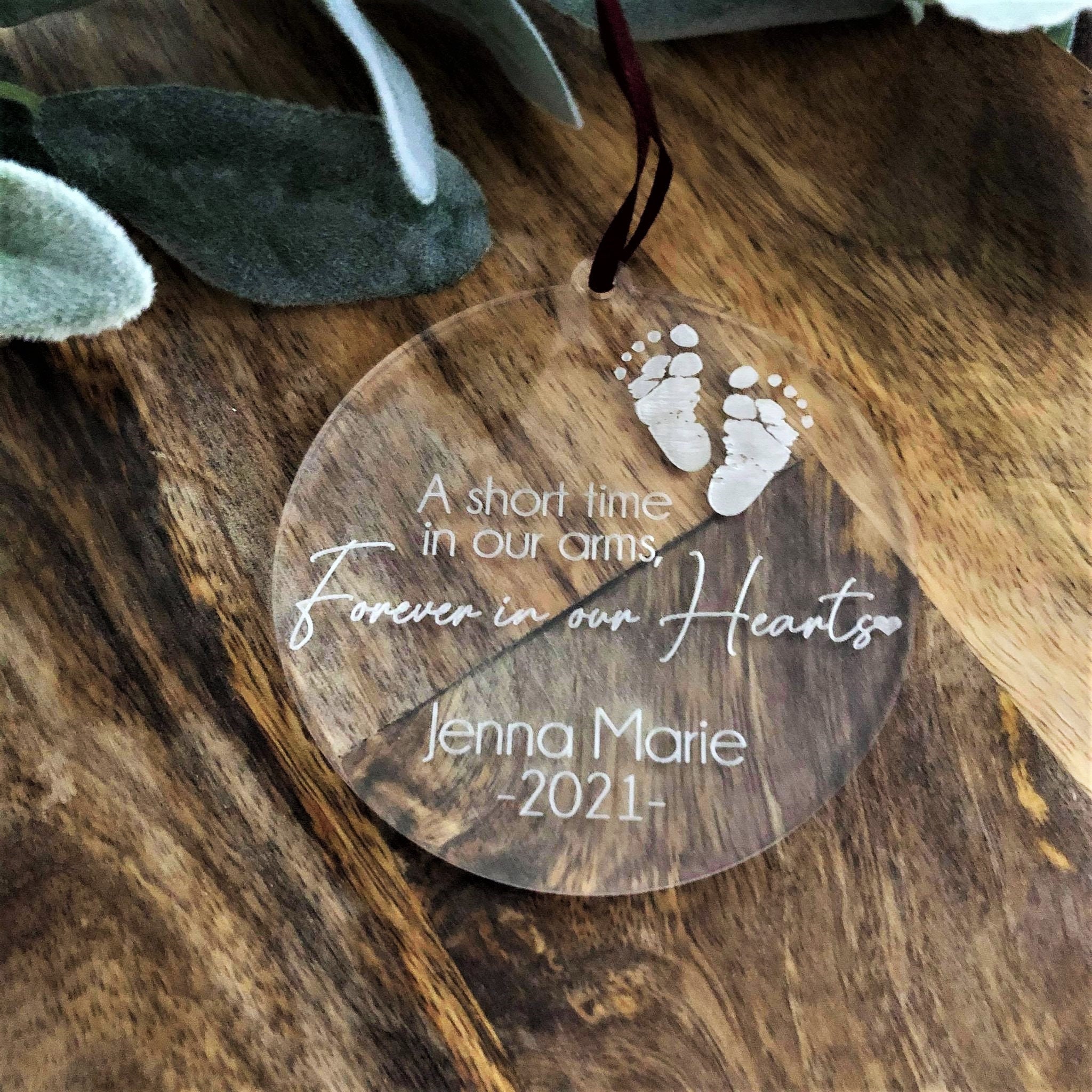 Engraved Memorial Ornament Personalized Loving Memory - Etsy
