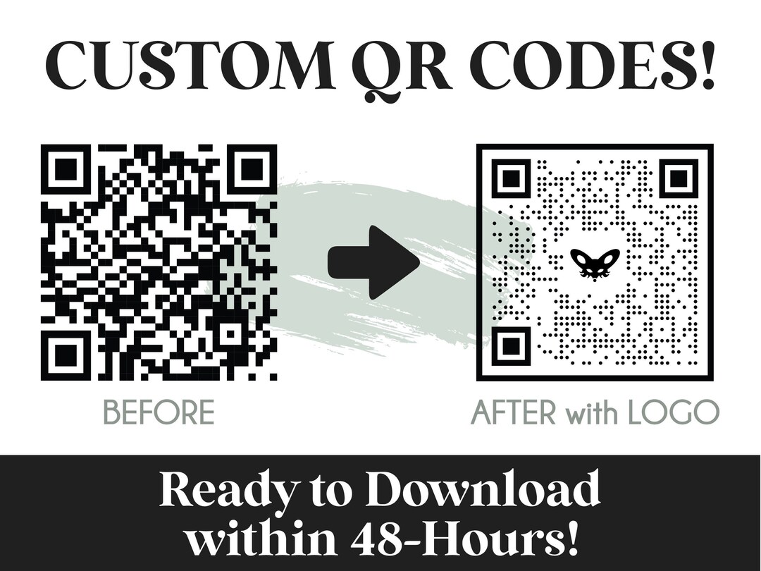 Custom Designed QR Codes, Instant Download, QR Code Makeover, Printable ...