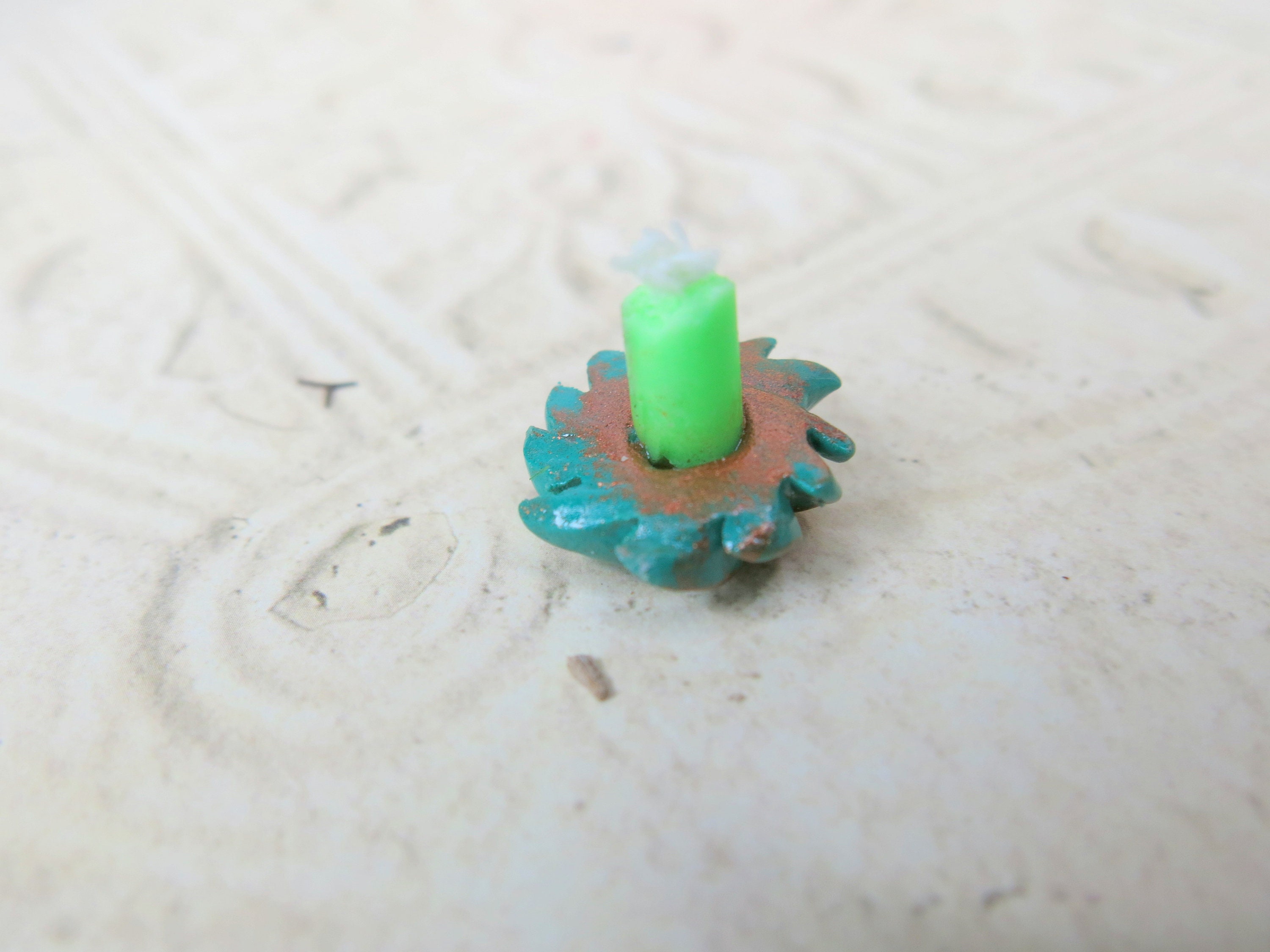 Miniature Handmade Rustic Candle and Holder for Doll House Miniature ...