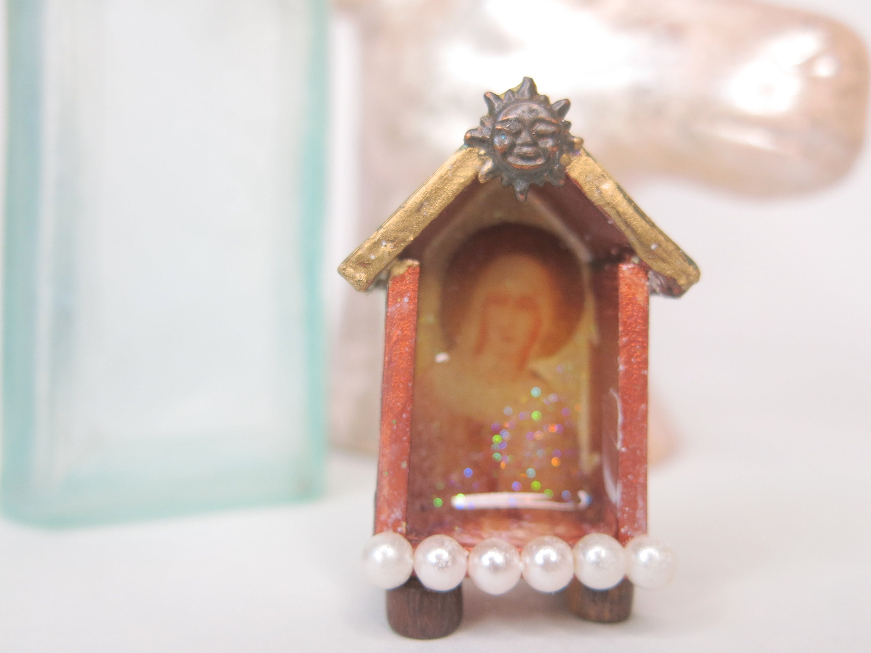 Tiny Shrine Boho Chic Art Box Altered Art Box Collage Art Box Tiny ...