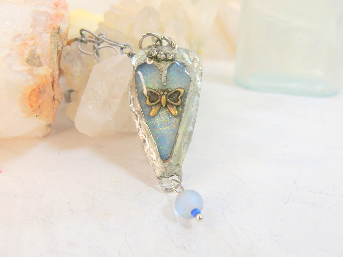 Hand Crafted Forged Heart Hand Soldered Heart Necklace for - Etsy