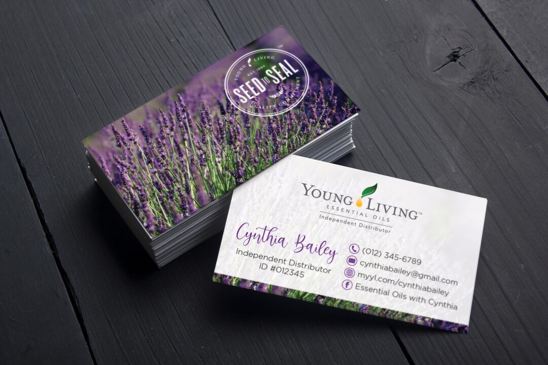 Personalized Young Living Business Card, YL Business Cards, Young ...