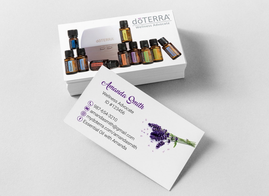 Doterra Business Cards Custom Doterra Business Card Modern | Etsy