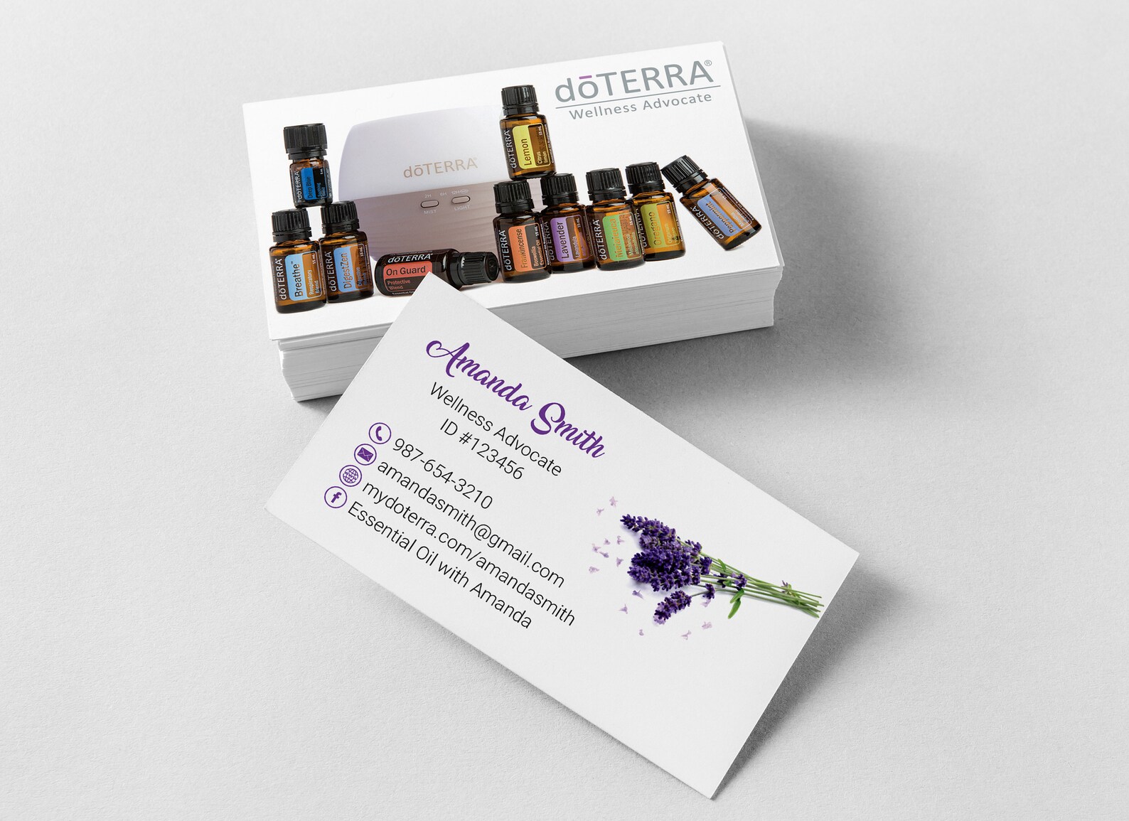 Doterra Business Cards Custom Doterra Business Card Modern | Etsy