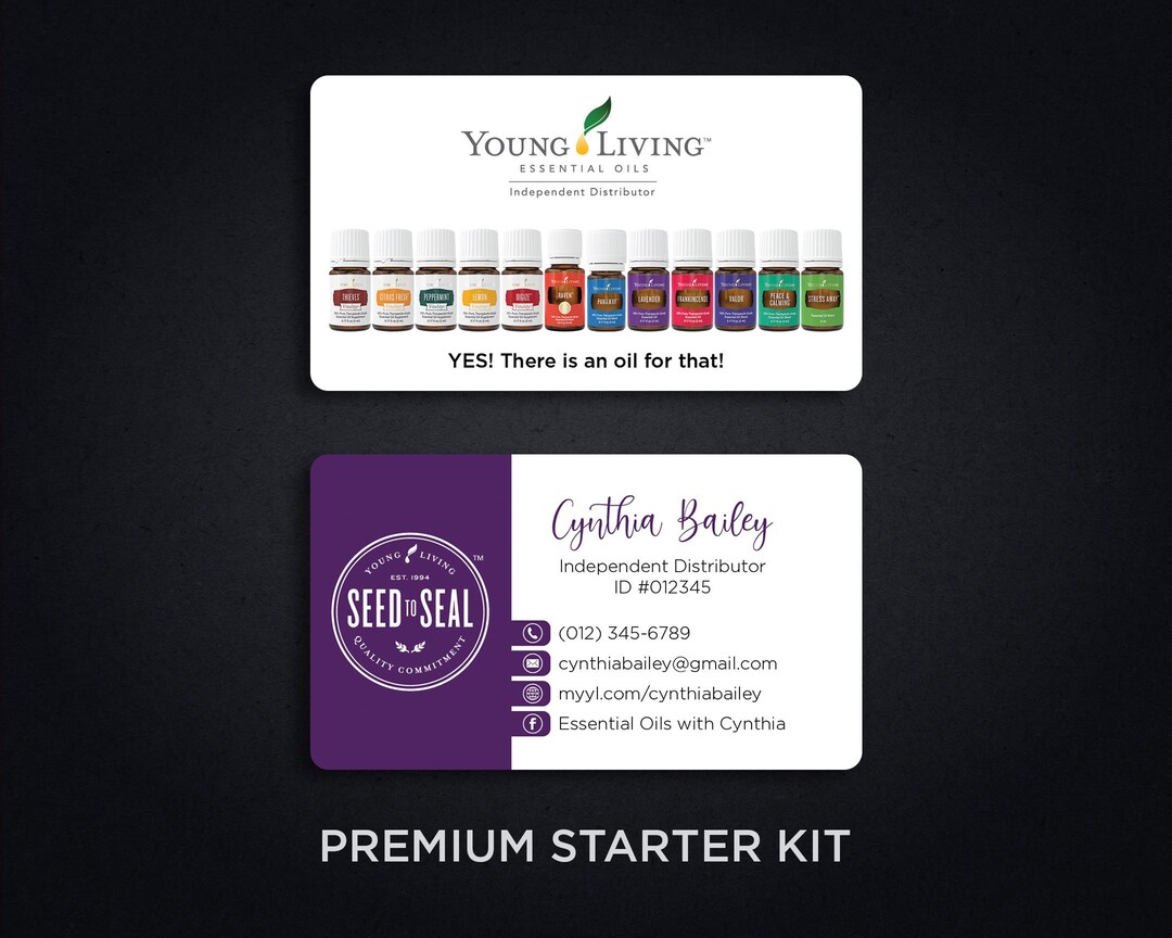 Personalized Young Living Business Card, YL Business Cards, Young ...