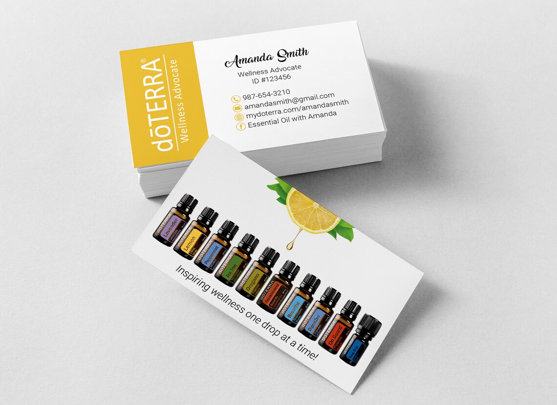 Doterra Business Cards Custom Doterra Business Card Modern - Etsy