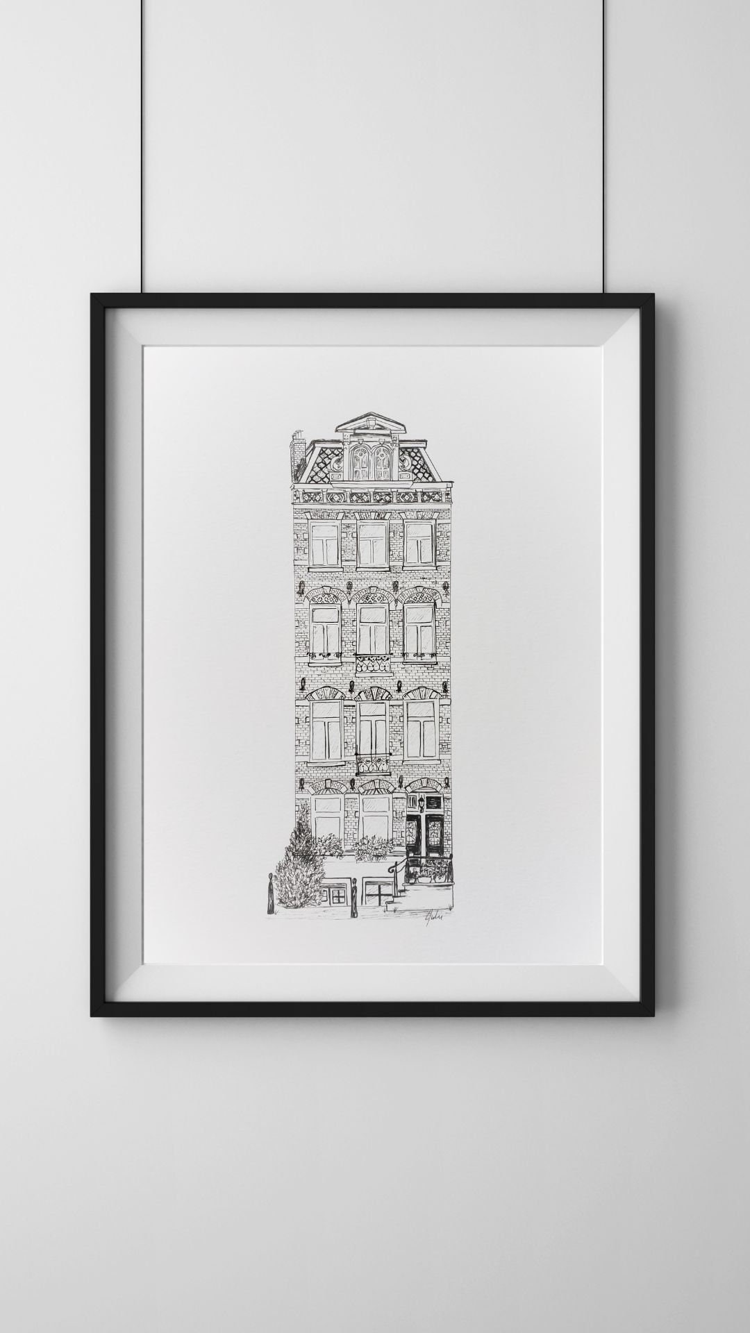 Custom Ink Vacation Drawing, Black and White Drawing, House Warming ...