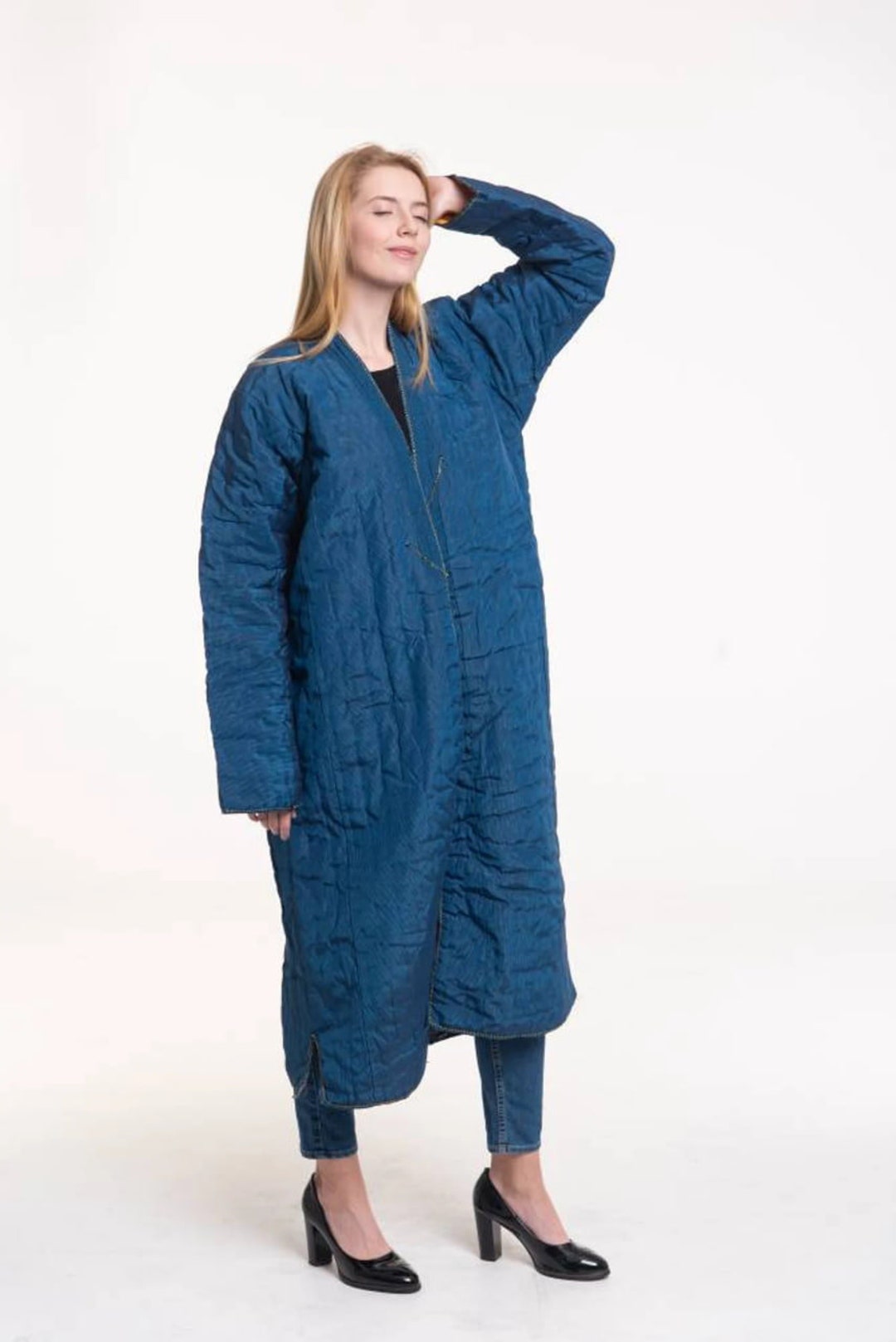 Uzbek Vintage Ikat Robe ,chapan.handwoven Ikat Adras Chapan From ...