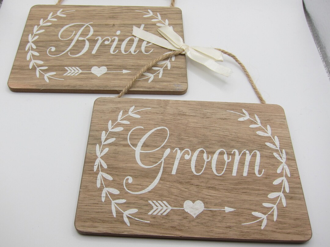 Bride and Groom Wedding Boards Board Plaque Signs - Etsy